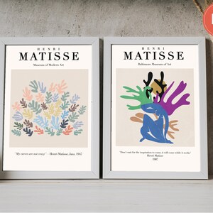 Printable Wall Art, Henri Matisse Poster, Curves, Coral Art, Digital ...