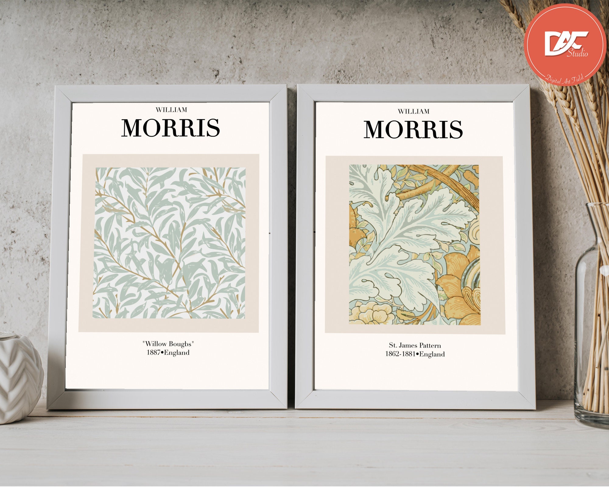 Printable Wall Art William Morris Poster Set of 2 Art - Etsy