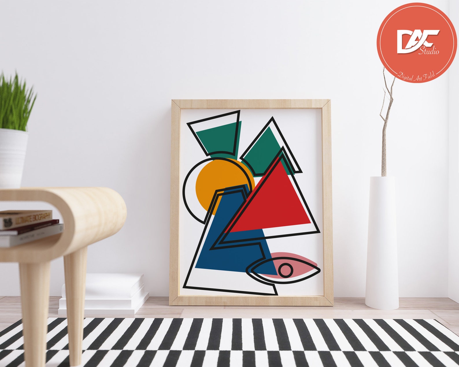 Printable Wall Art Geometric Art Poster Colourful Art Print - Etsy