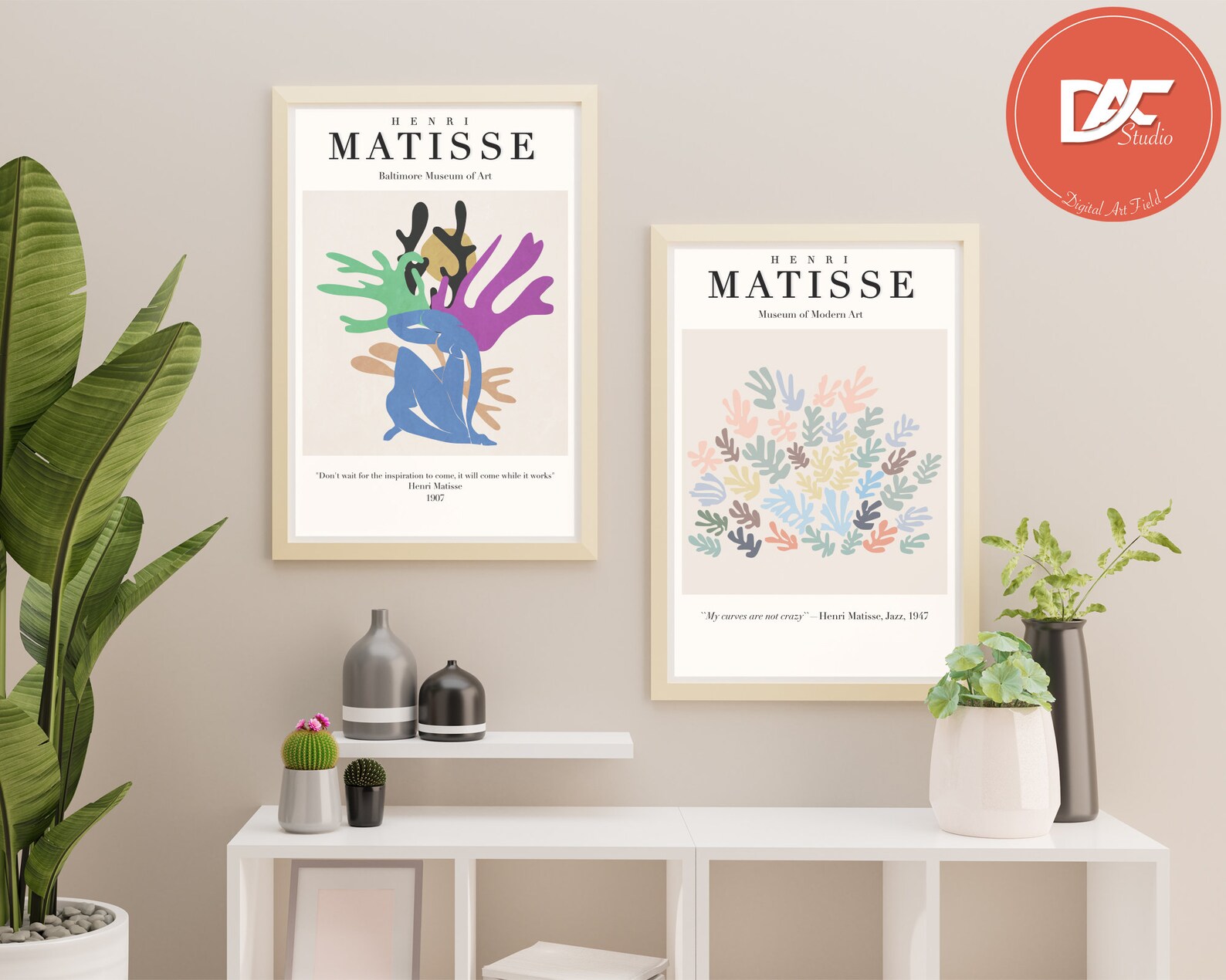 Printable Wall Art Henri Matisse Poster Curves Coral Art - Etsy