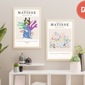 Printable Wall Art, Henri Matisse Poster, Curves, Coral Art, Digital ...