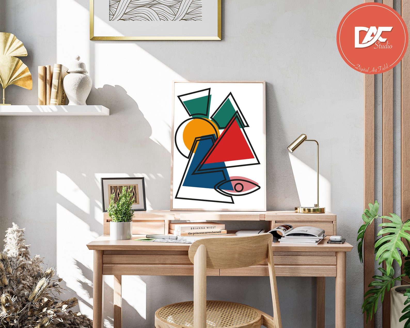 Printable Wall Art, Geometric Art Poster, Colourful Art Print, Digital ...