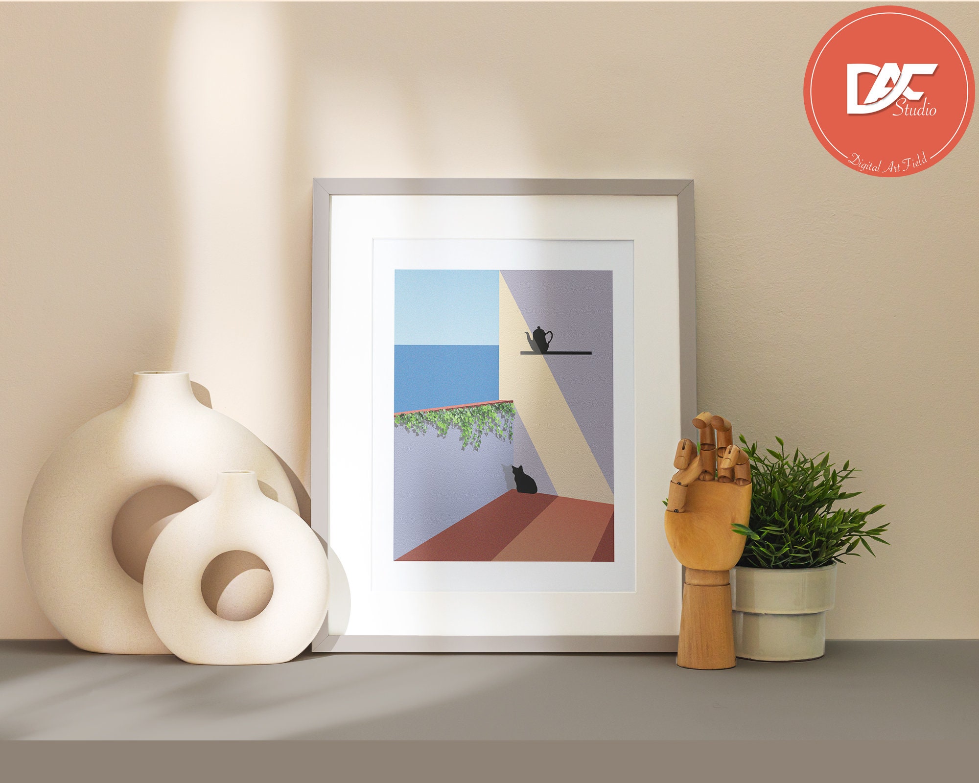 Printable Balcony Wall Art Poster Minimalist Room Decor - Etsy