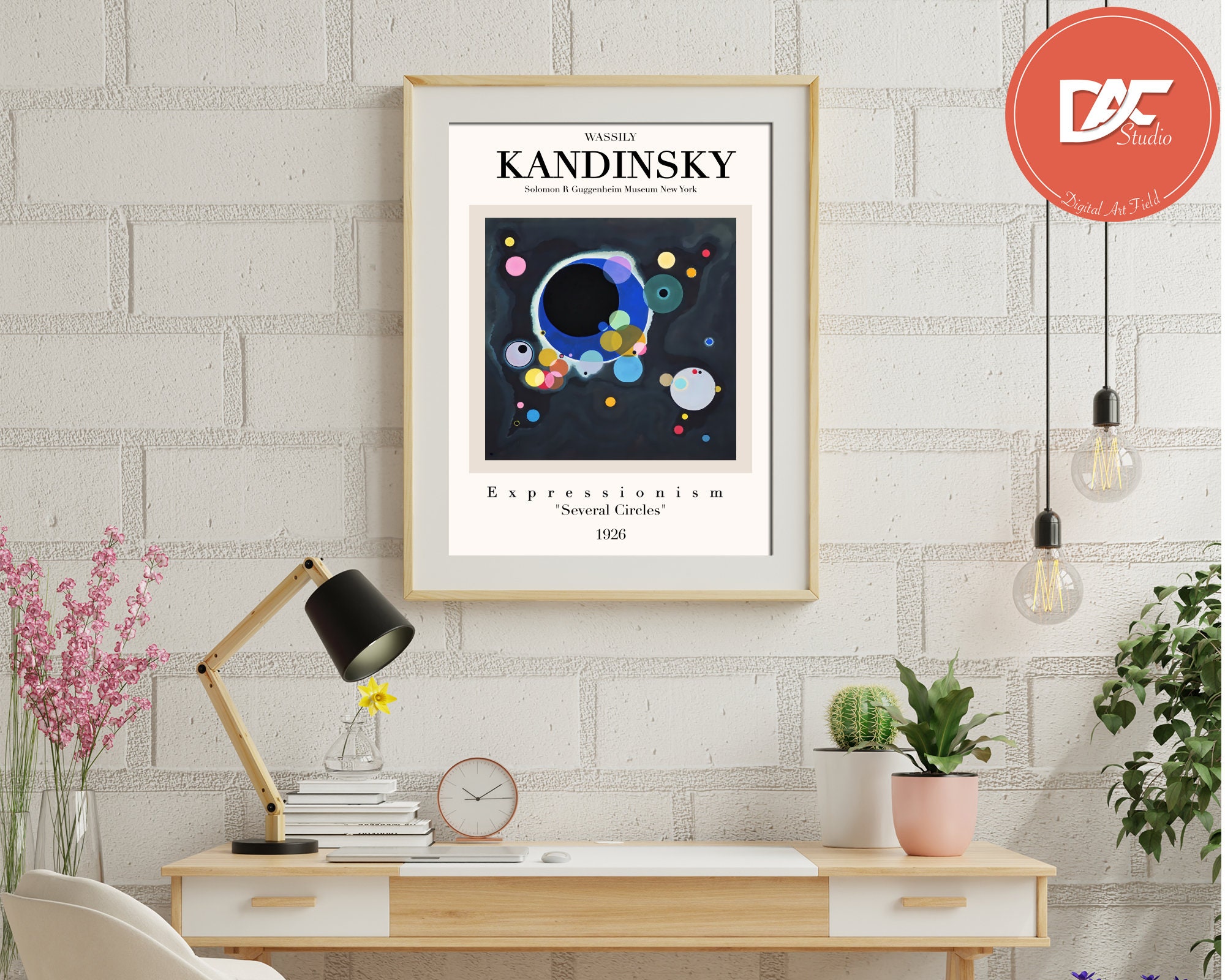 Printable Wall Art, Kandinsky Poster, Several Circle, Digital Download ...