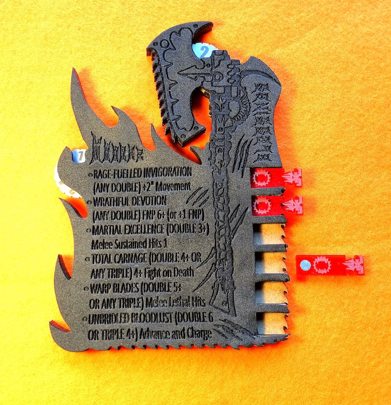 Blessings of Khorne Tracker. World Eaters Panel With Command Point and ...