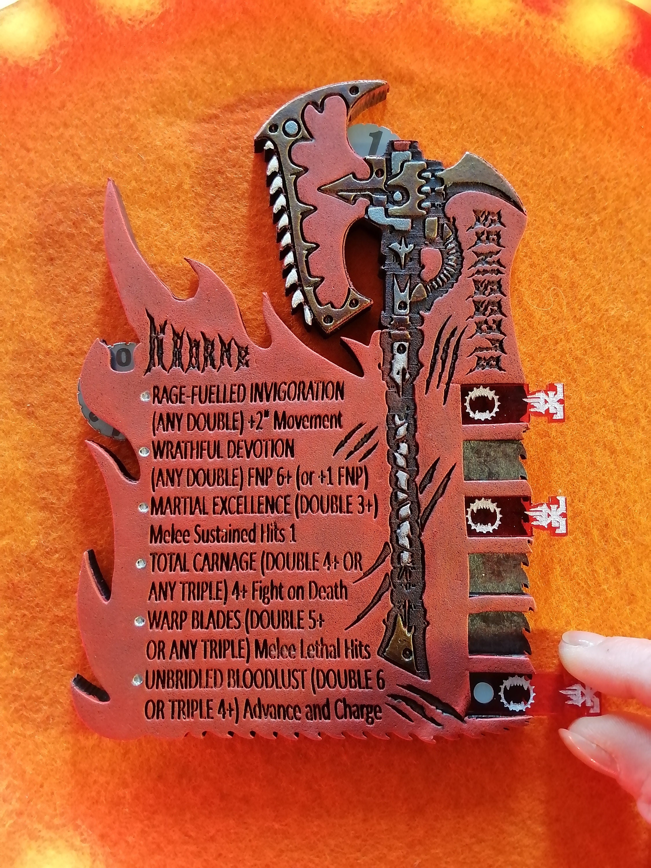 Blessings of Khorne Tracker. World Eaters Panel With Command Point and ...