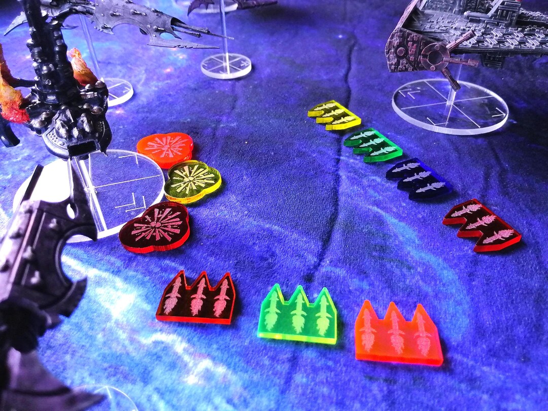 Acrylic Battlefleet Gothic Missile Tokens. Torpedo Markers for BFG ...