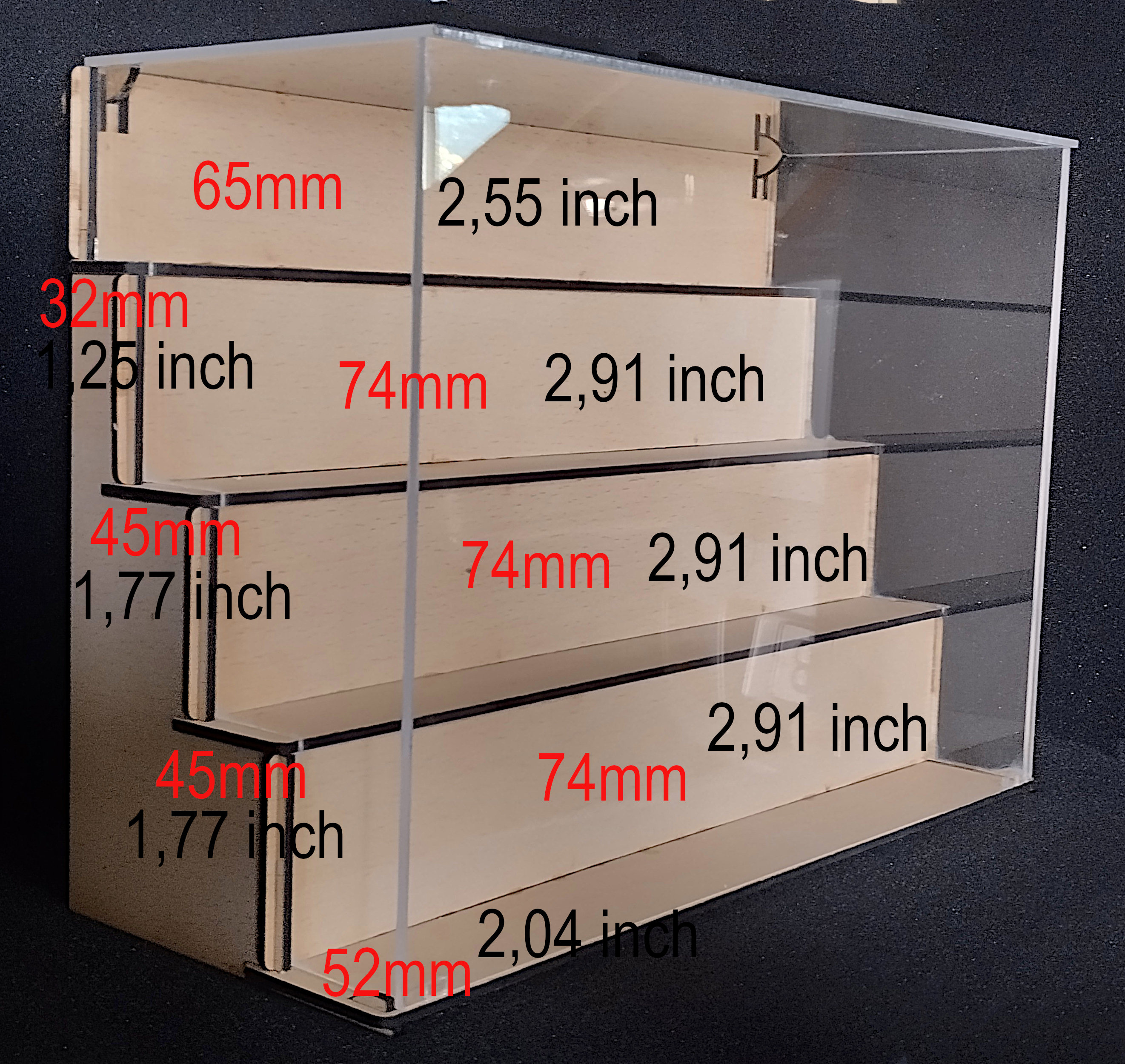 Tabletop Display for Miniatures. Display Case for Collectors. Figures ...