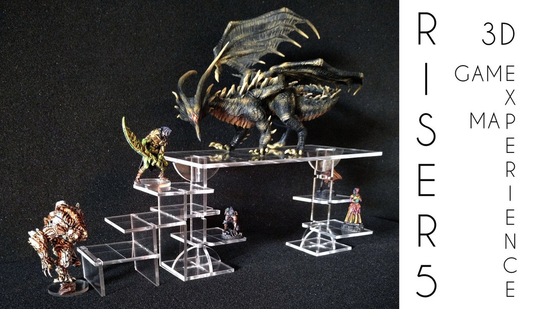 D&D Miniature Combat Riser 5. Acrylic Lifter for Miniatures. Flying Dnd ...