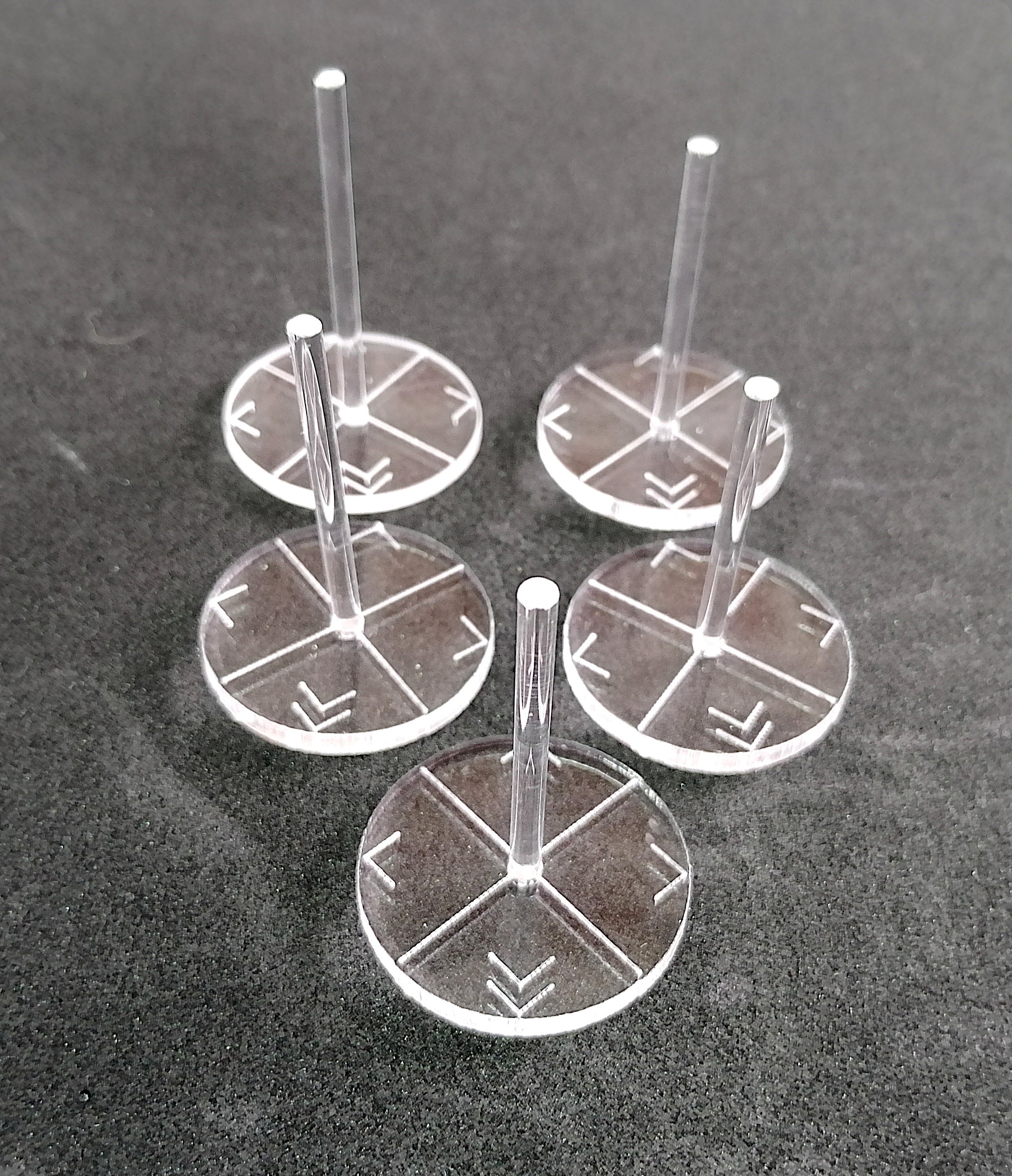 Warhammer 40k Battlefleet Gothic Acrilyc Stands. 32mm Bases for Wargames and Flying Miniatures ...