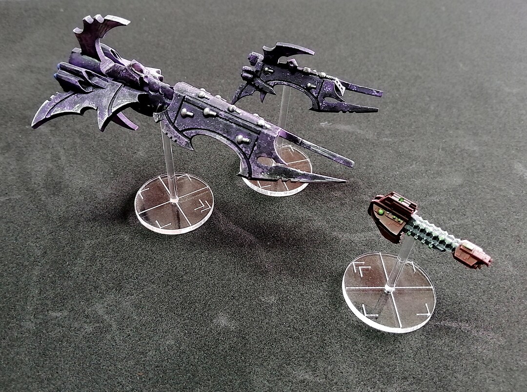 Warhammer 40k Battlefleet Gothic Acrilyc Stands. 32mm Bases for ...
