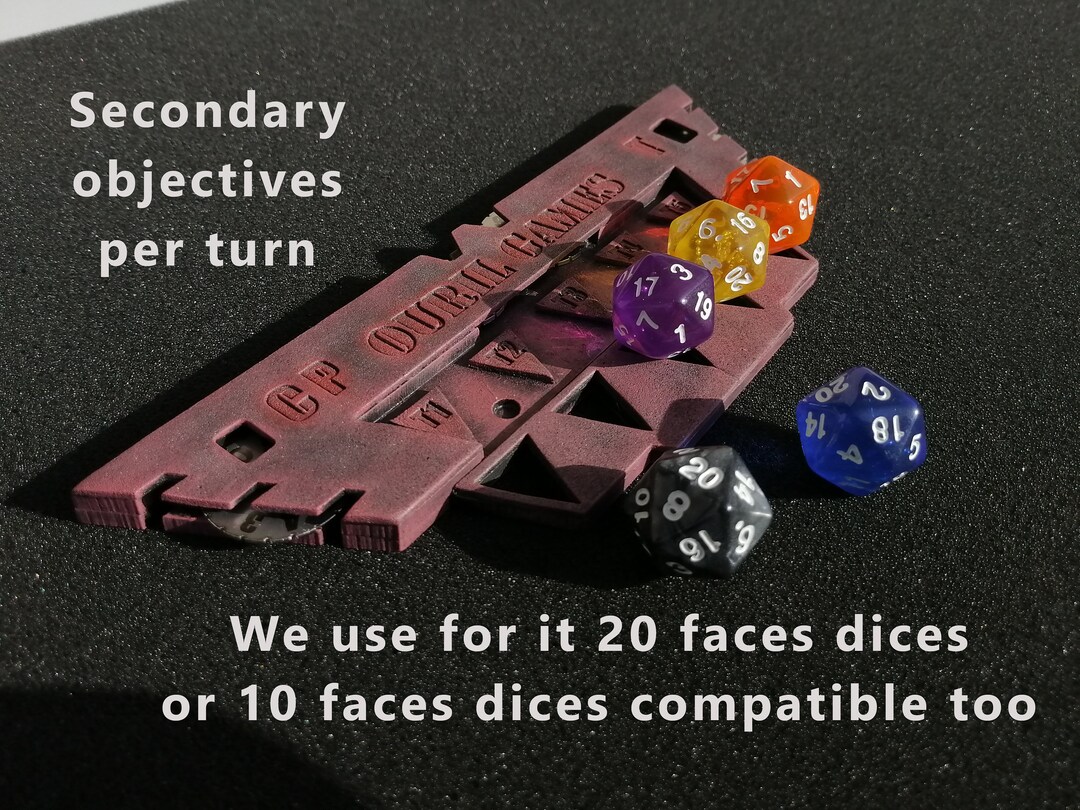 Warhammer 40K Score Tracker. Turn Marker, Command Points, Generals and ...