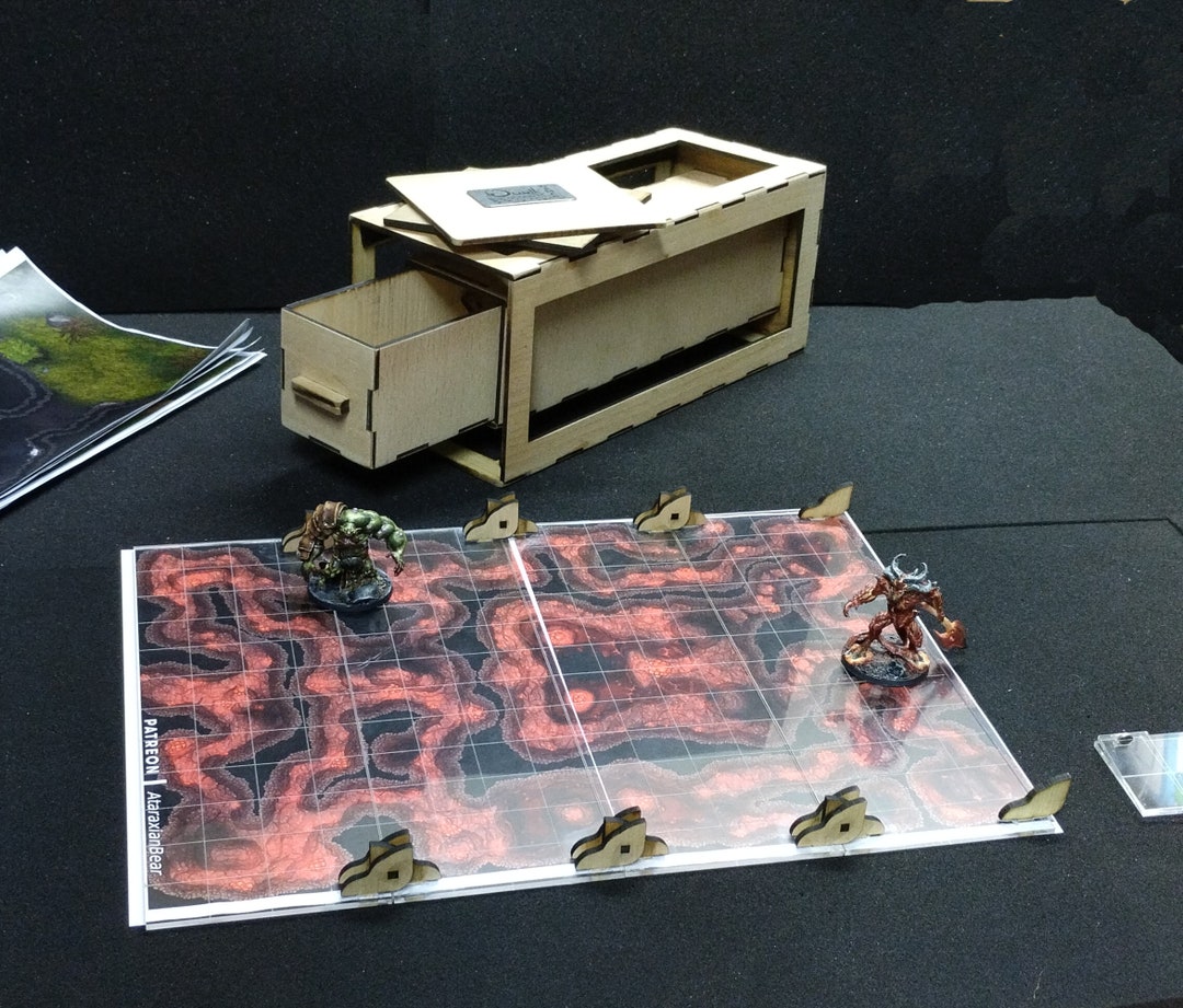 Methacrylate and Wooden Role-playing Board. Tabletop Role - Etsy