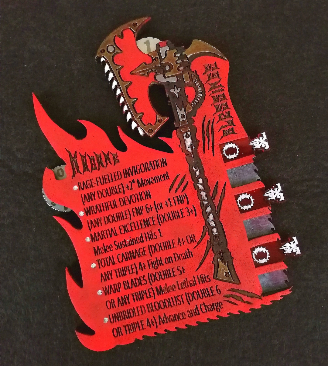 Blessings of Khorne Tracker. World Eaters Panel With Command Point and ...