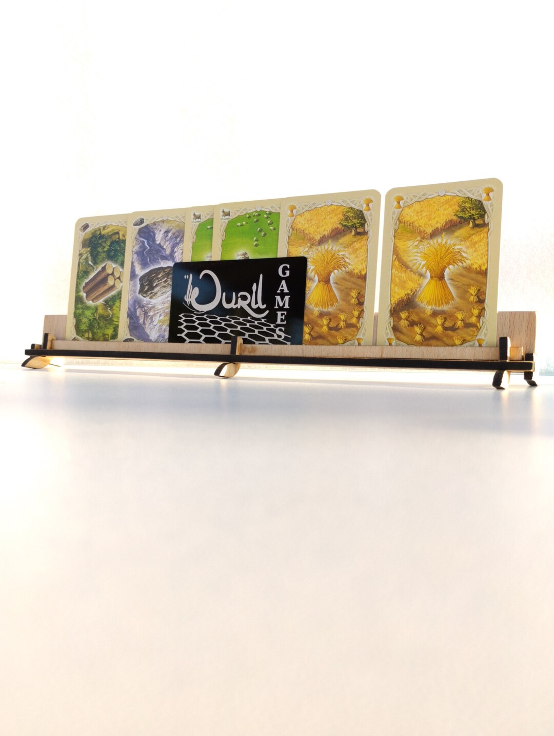 Playing Card Stand. Wooden Card Holder for Board Games. Deck Rest. Card ...
