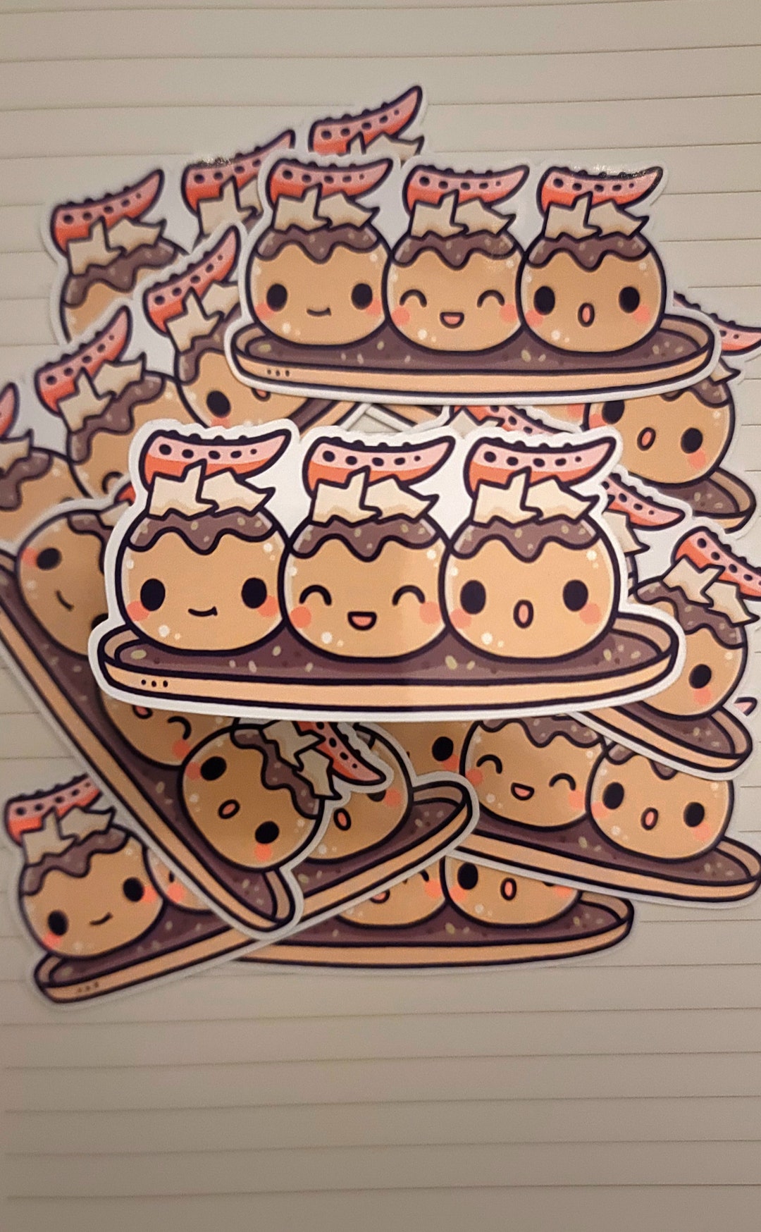 Cute Kawaii Takoyaki Sticker, Laptop Decal, Food Sticker, Cute Kawaii ...