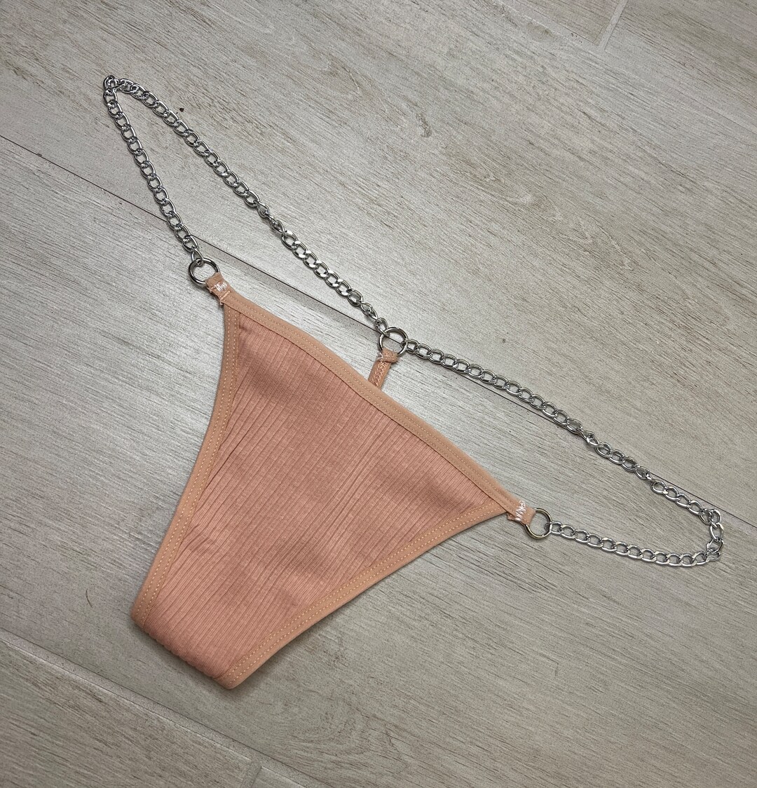 Chain Me up Thong in Pink Silver Gold Nickel Rose Gold High Rise Body ...