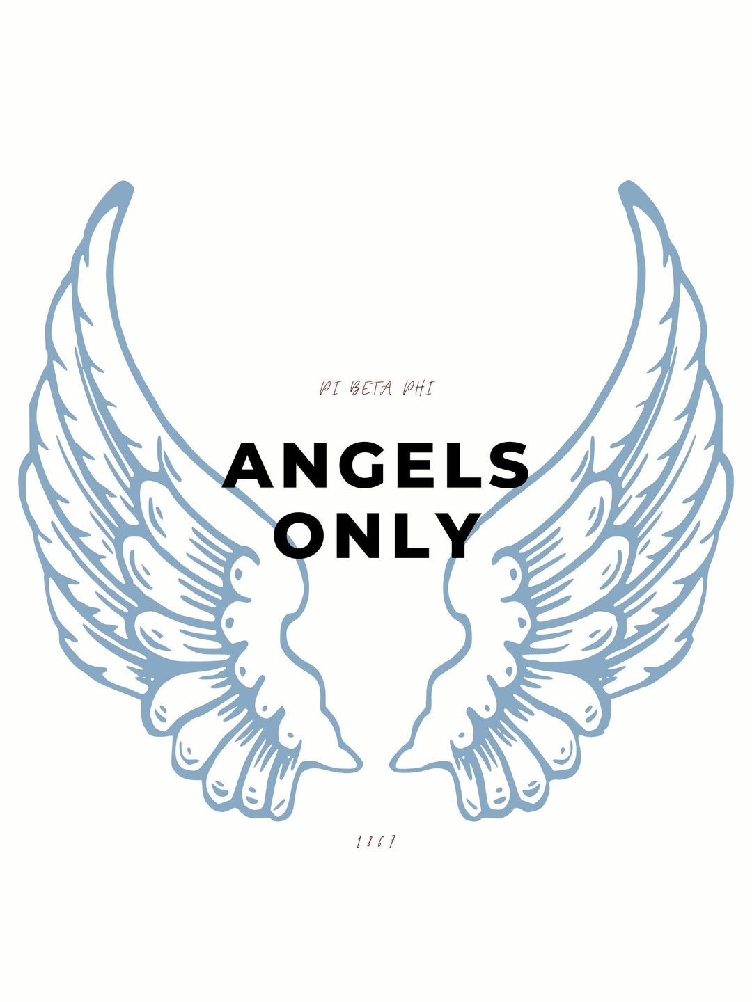 Pi Beta Phi Angels Only Trendy Sorority Digital Print Download - Etsy
