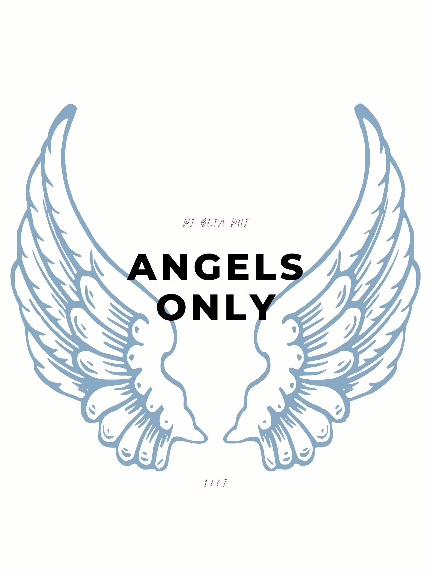 Pi Beta Phi Angels Only Trendy Sorority Digital Print Download - Etsy