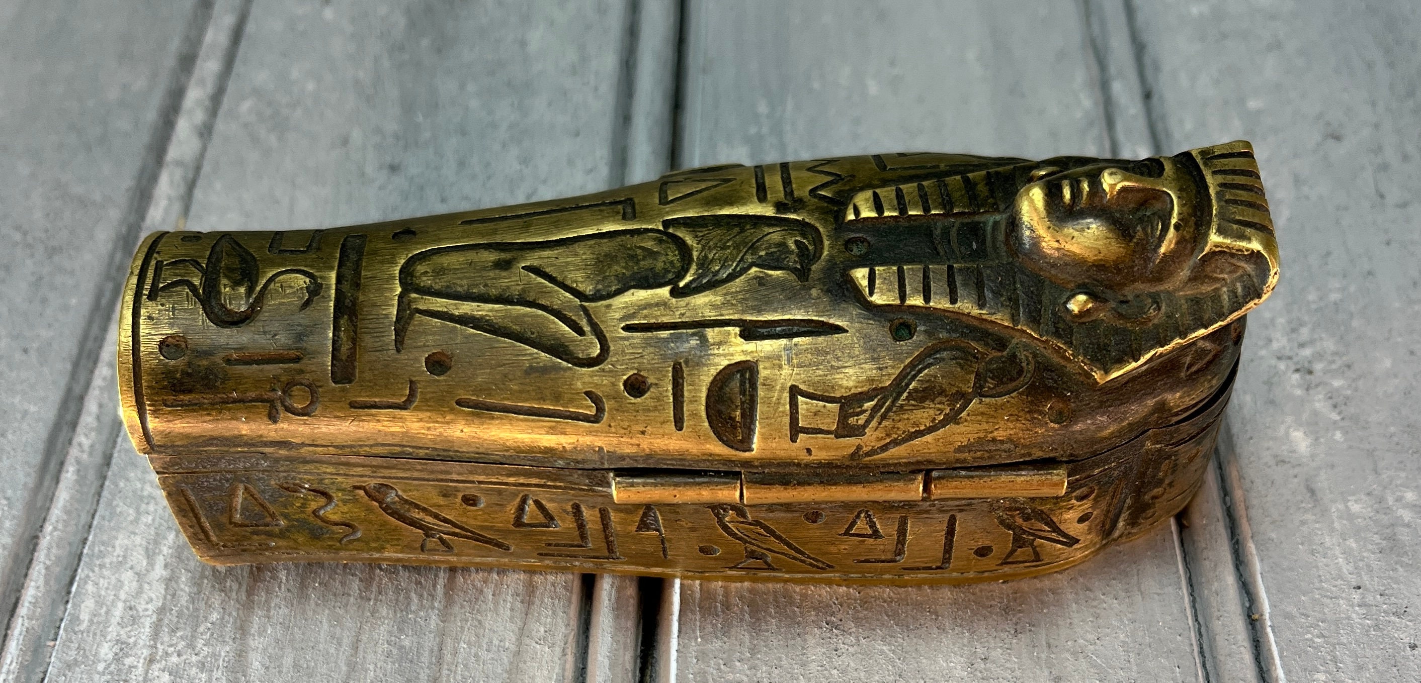 Brass Egyptian Mummy Sarcophagus Box - Etsy