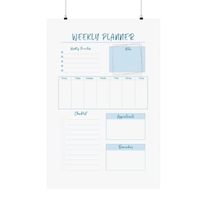 Printable 7 Day Weekly Planner Template, Digital 7 Day Weekly Planner ...