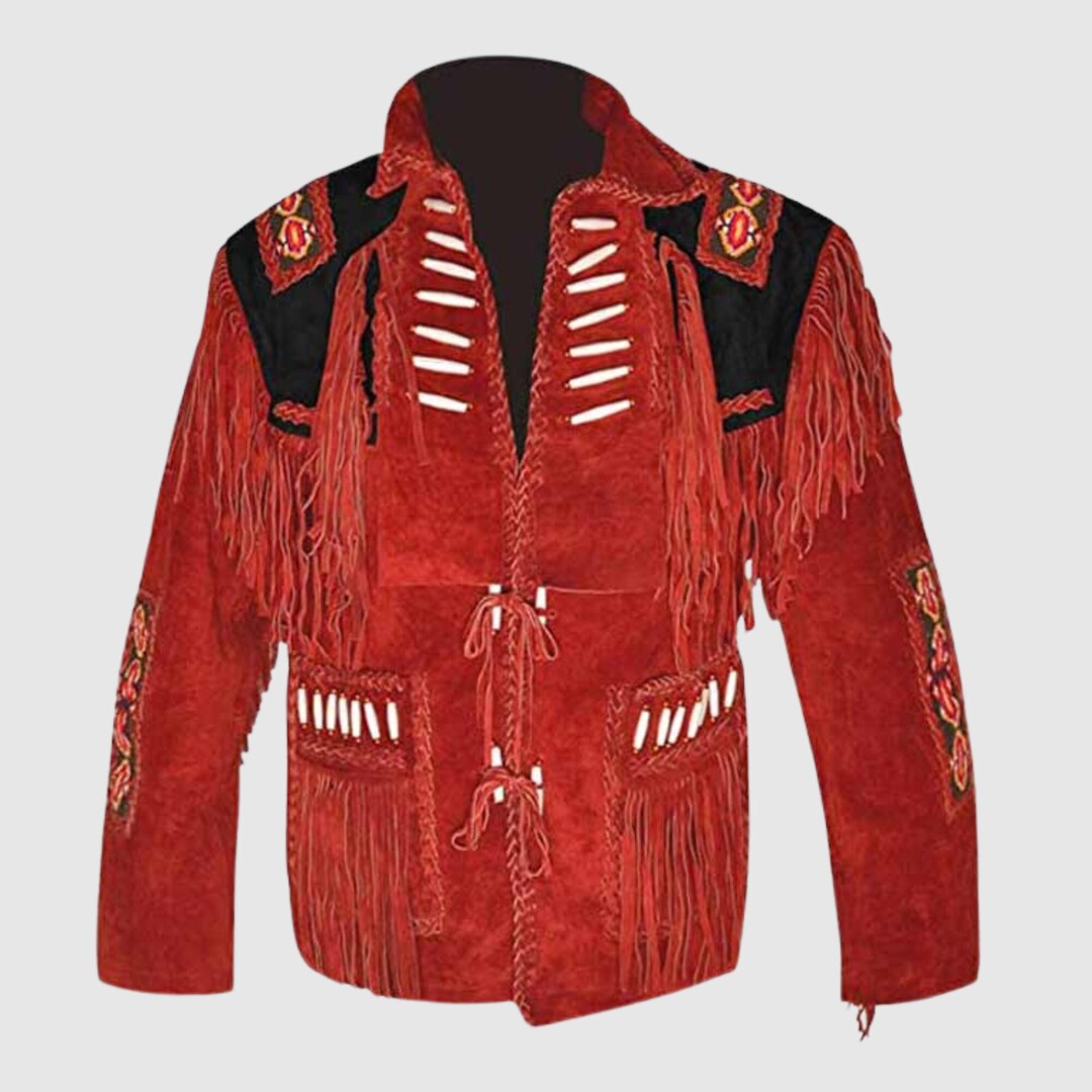 Red Western Jacket Native American Jacket Handmade Traditional - Etsy