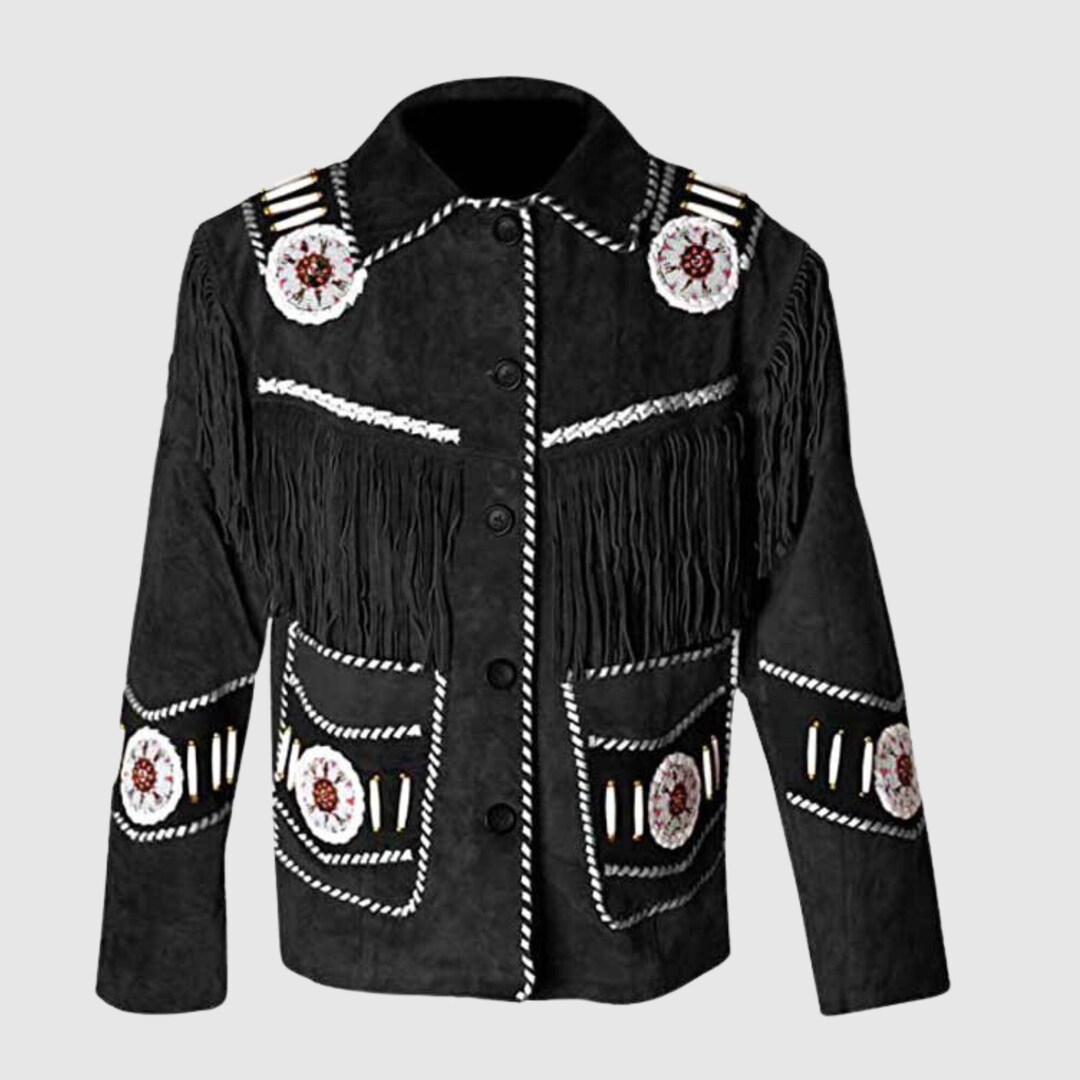Black Western Jacket Native American Jacket Handmade Black Native ...