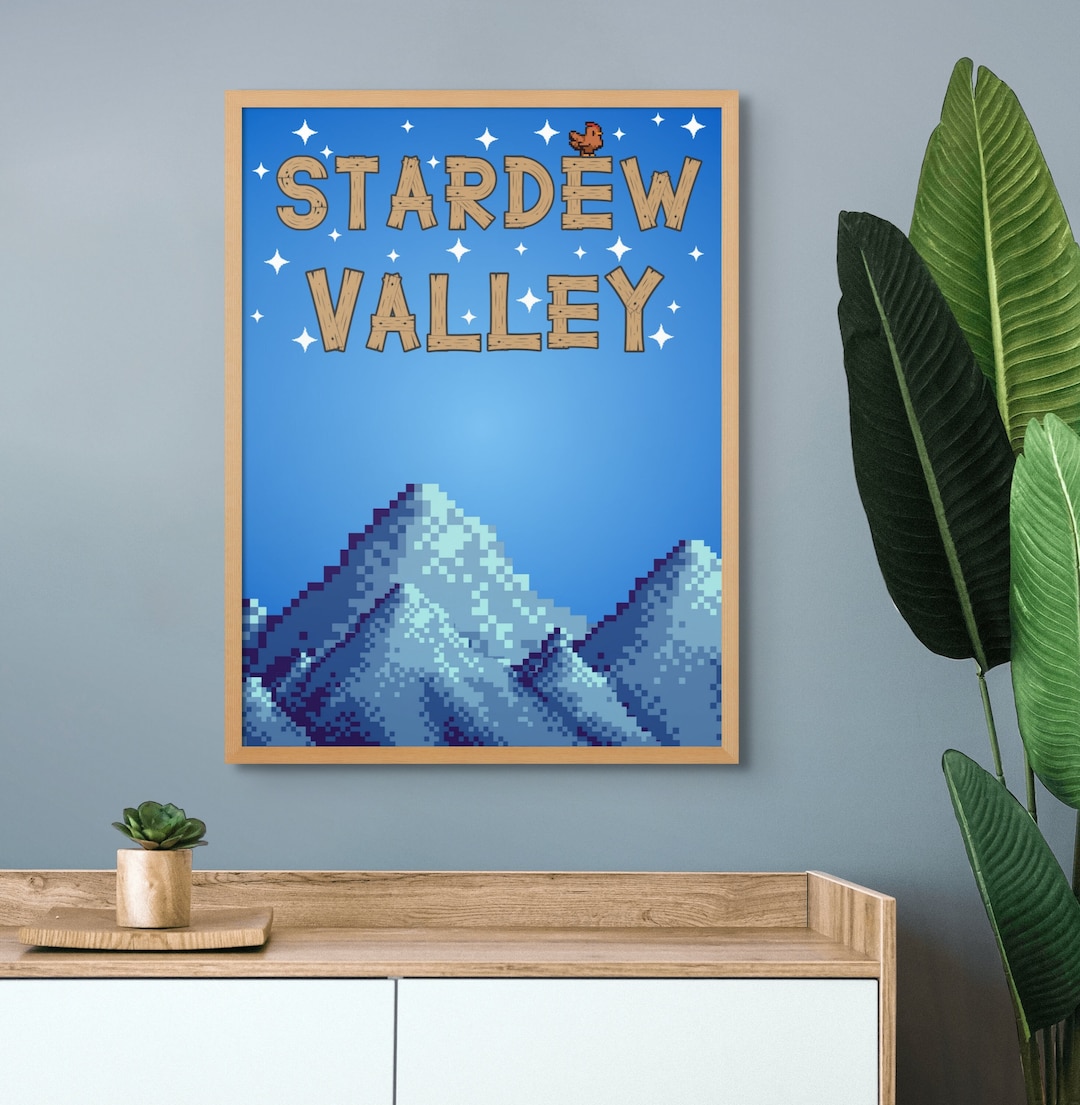 Stardew Valley Digital Art, Fun Gaming Decor, Handmade Video Game Wall ...