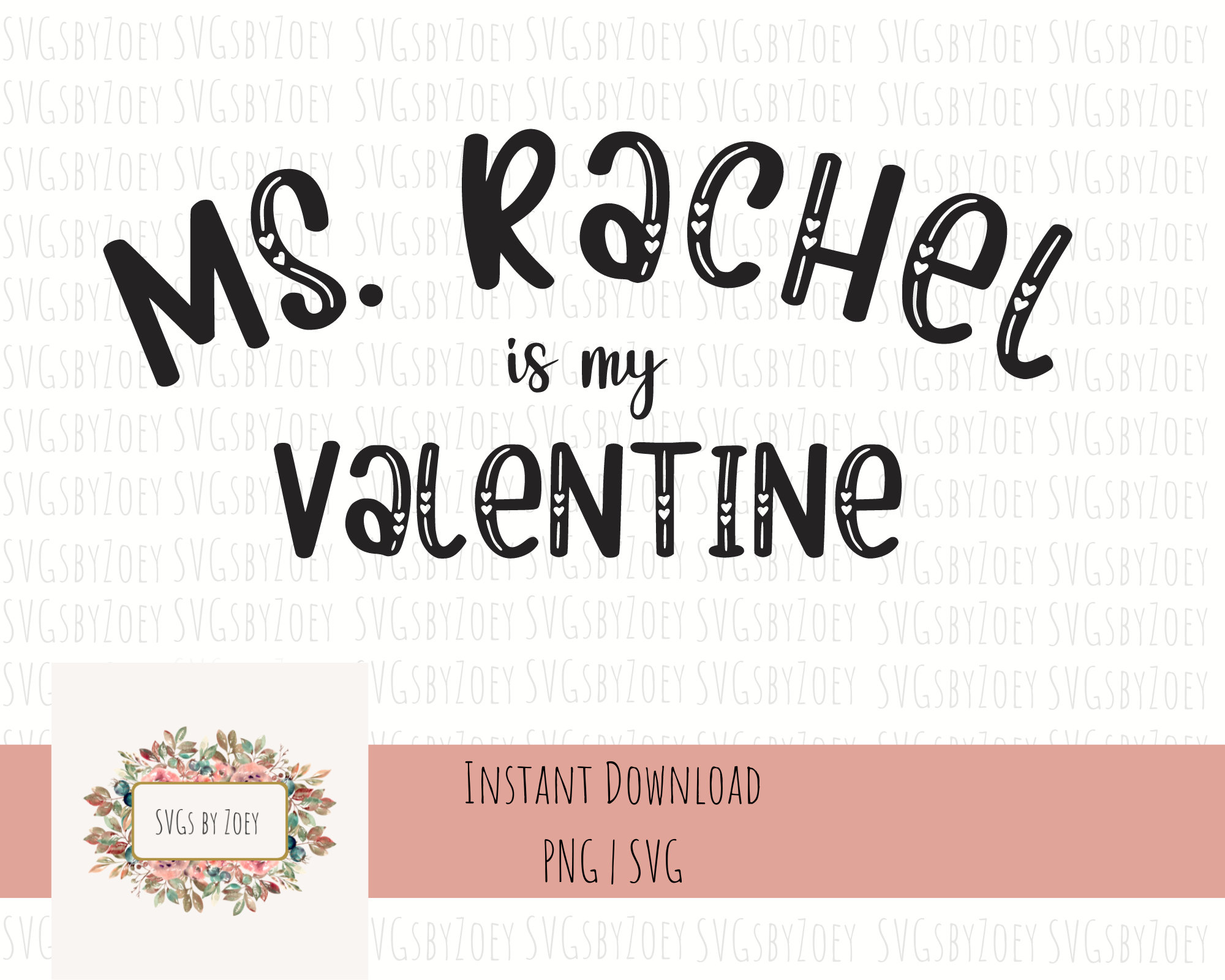 Ms. Rachel is My Valentine, Ms. Rachel SVG, Toddler Valentine Svg, Baby ...