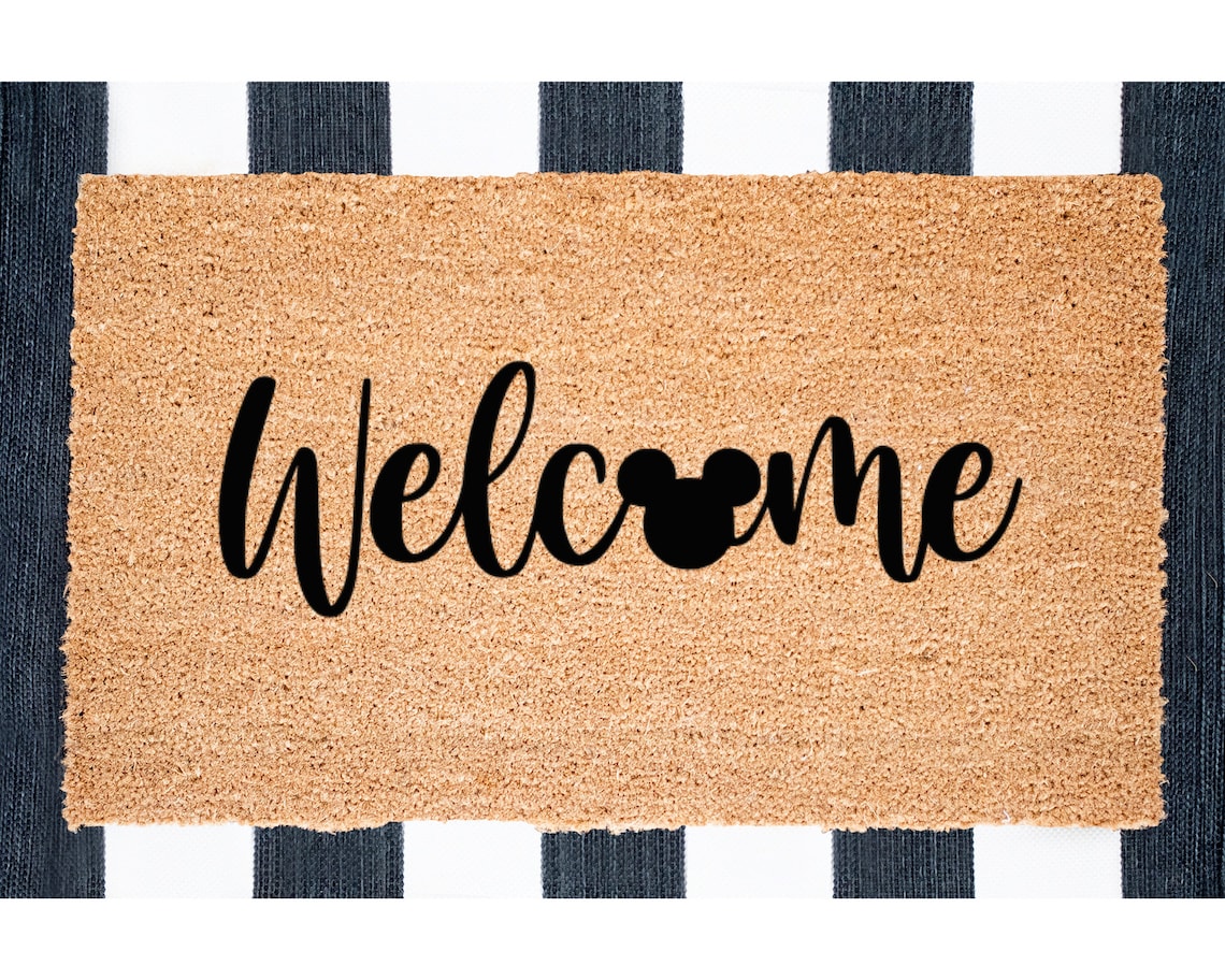 Mickey Welcome Svg, Welcome Mat Svg, Vinyl Cut File, Svg, Png - Etsy