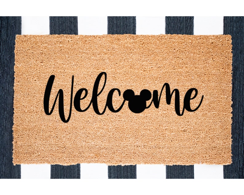 Mickey Welcome Svg, Welcome Mat Svg, Vinyl Cut File, Svg, Png - Etsy