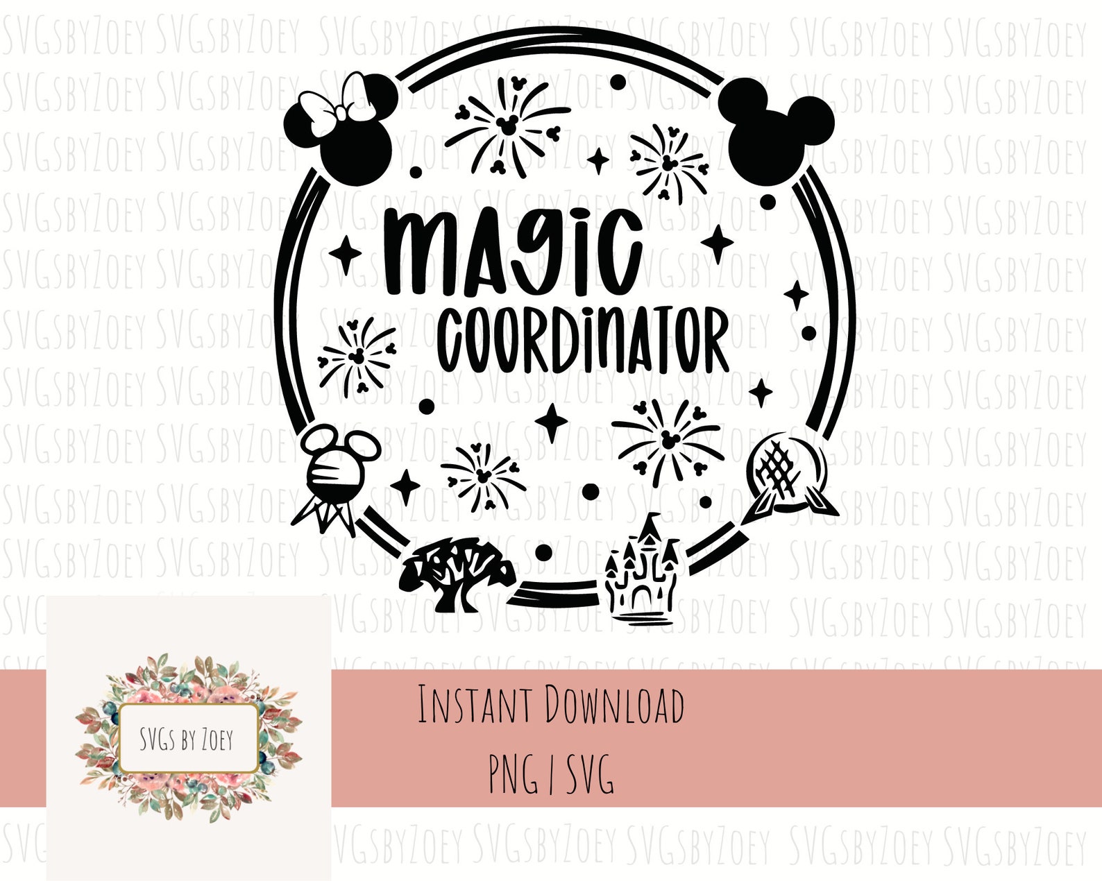 Magic Coordinator SVG, Travel Planner, Florida Theme Park (digital ...