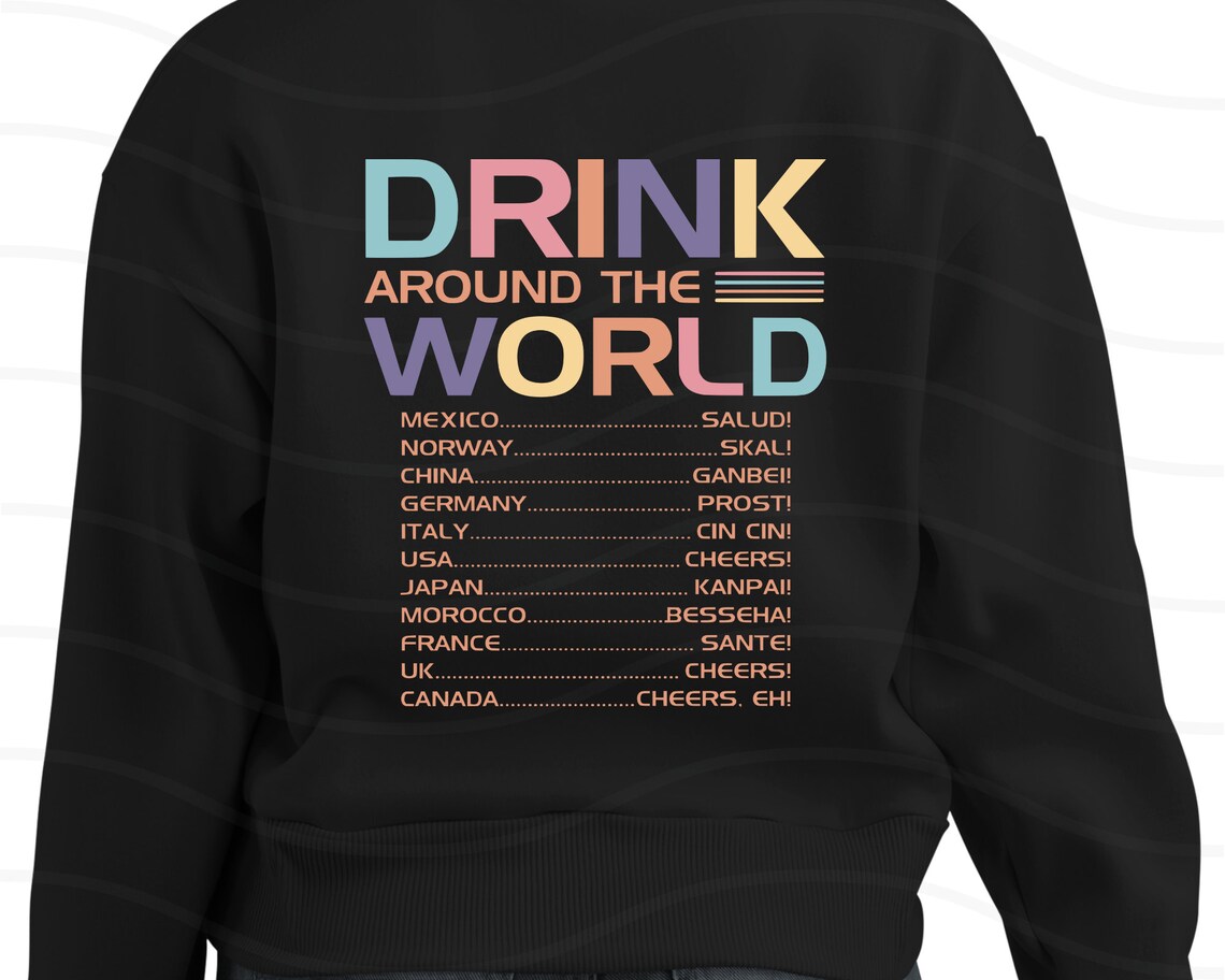 Epcot World Tour Svg Drink Around the World Svg World - Etsy