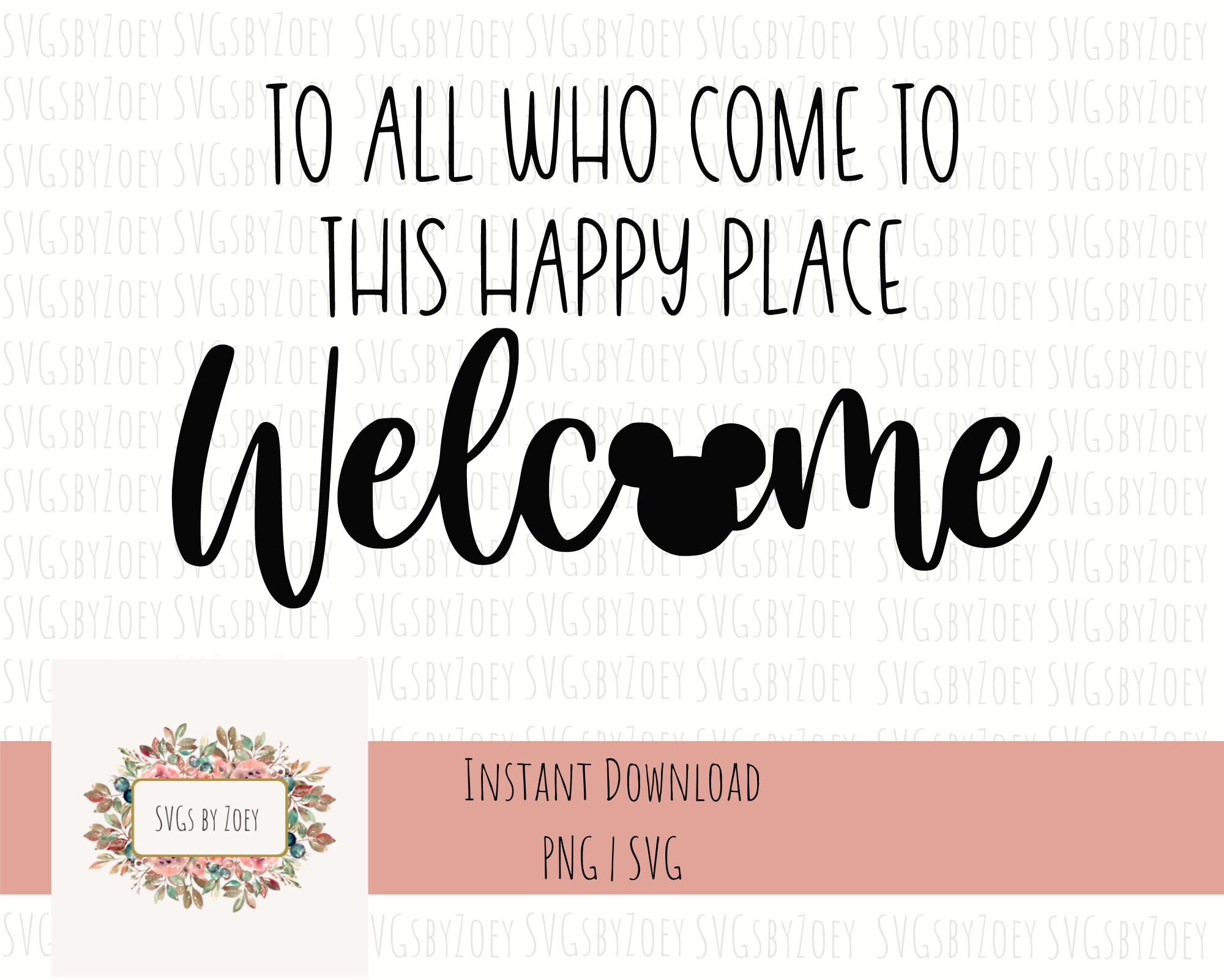 To All Who Come to This Happy Place Svg, Welcome Mat Svg, Welcome Svg ...