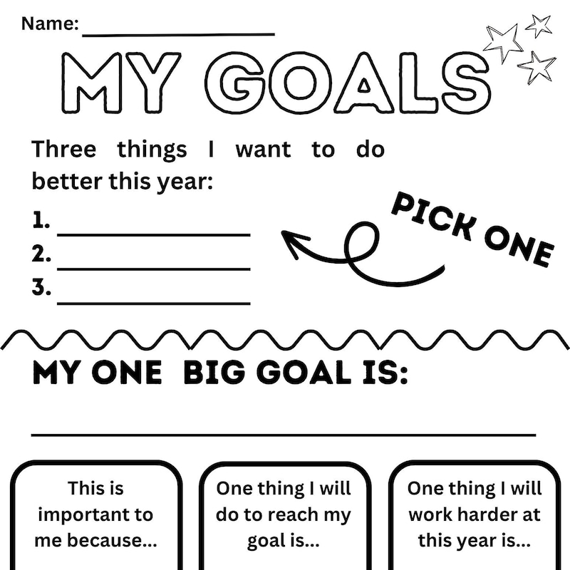 2026 Goal Setting Worksheet - Etsy