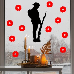 Soldier Sticker Lest We Forget Remembrance Day Window Vinyl Sticker ...