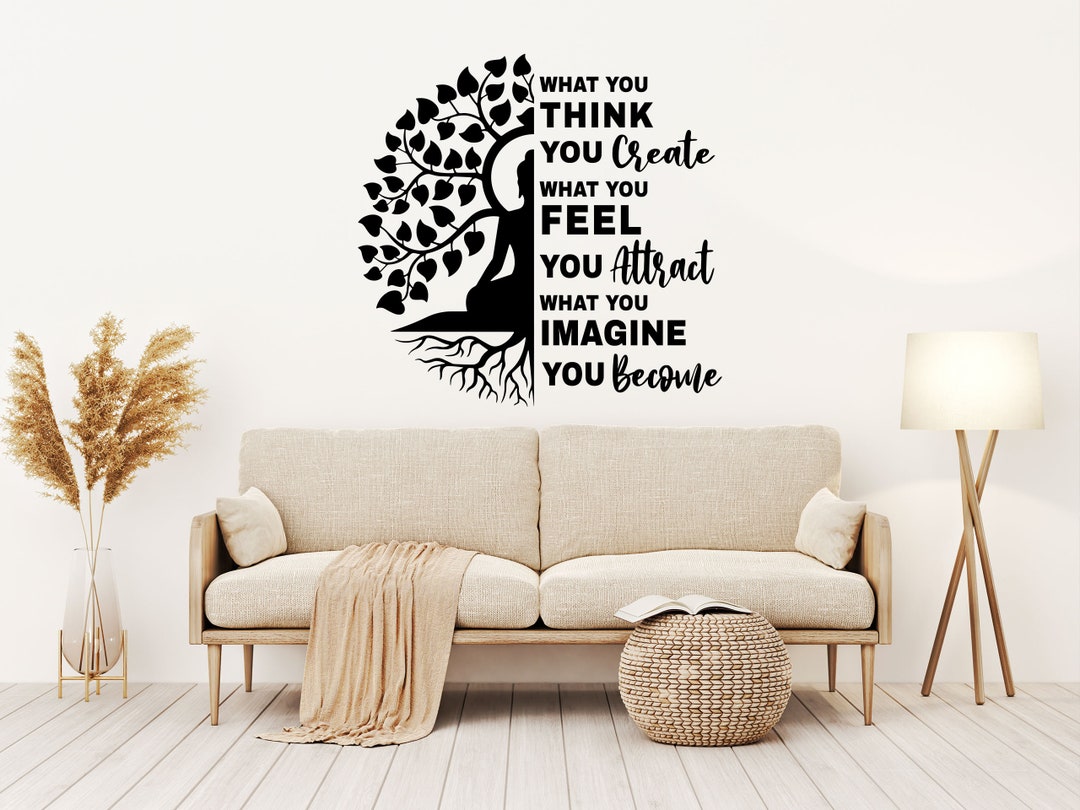 Bodhi Tree Sticker Wall Buddha Meditation Home Decal Window Zen Decor ...