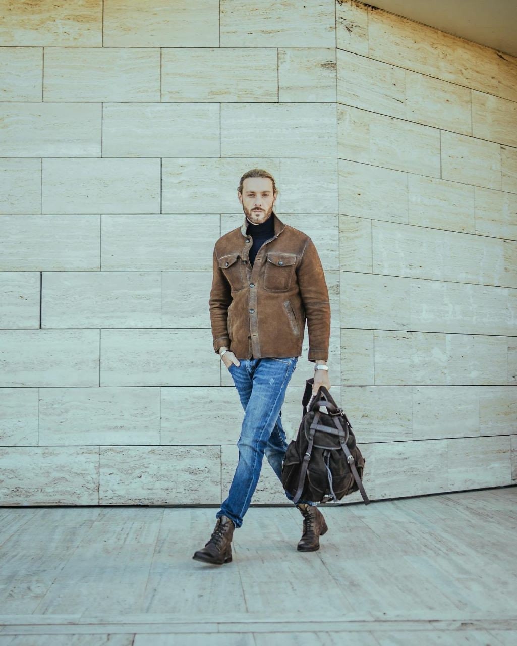 Handmade Mens Vintage Trucker Brown Biker Slim Fit - Etsy