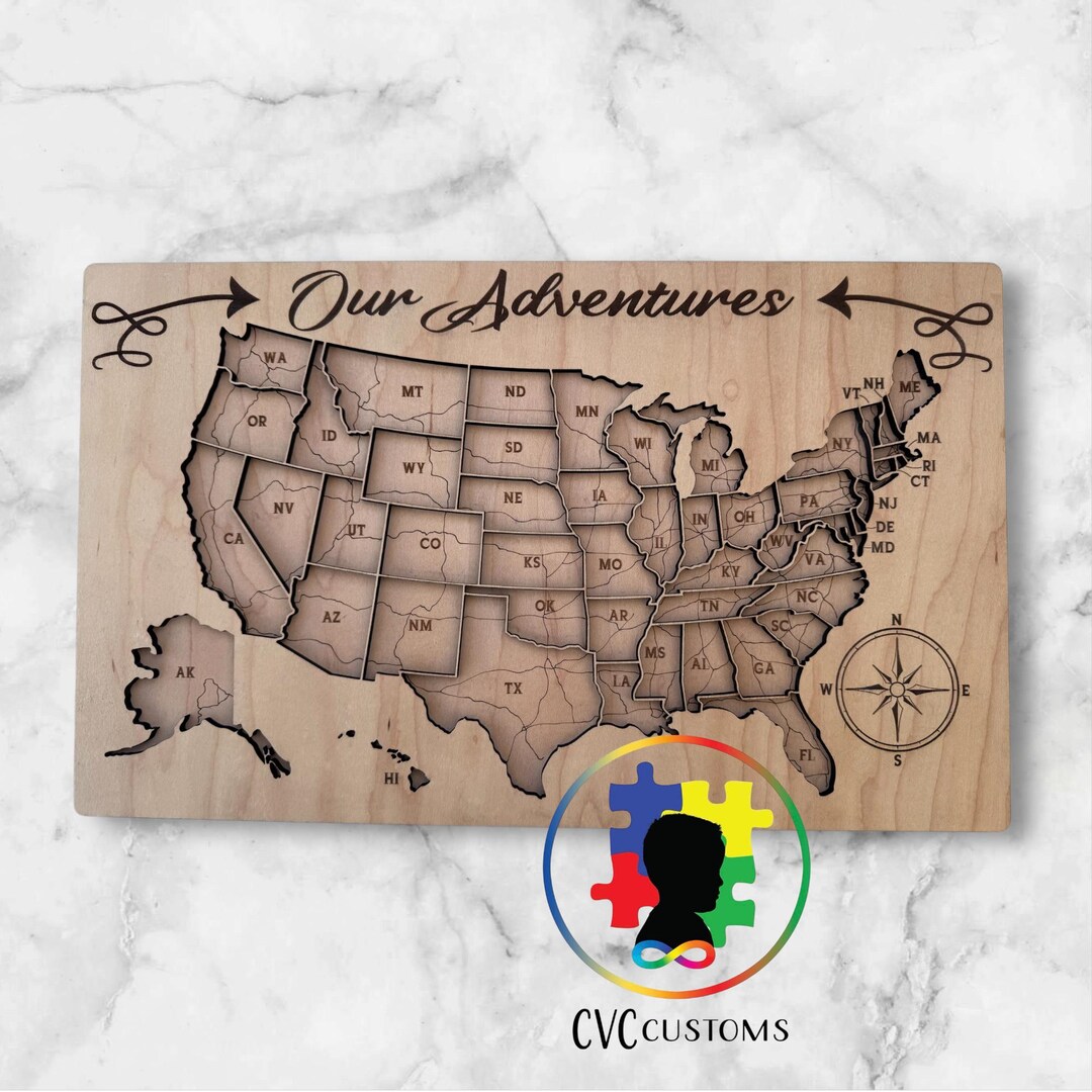 Our Adventure Map, Map, Travel Map, Been There Map, US Map, United ...