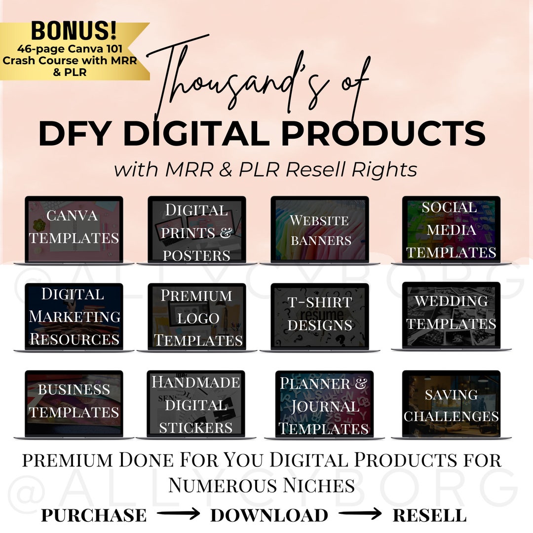 1k+ Premium Resell Digital Products Bundle Passive Income W/ Private ...