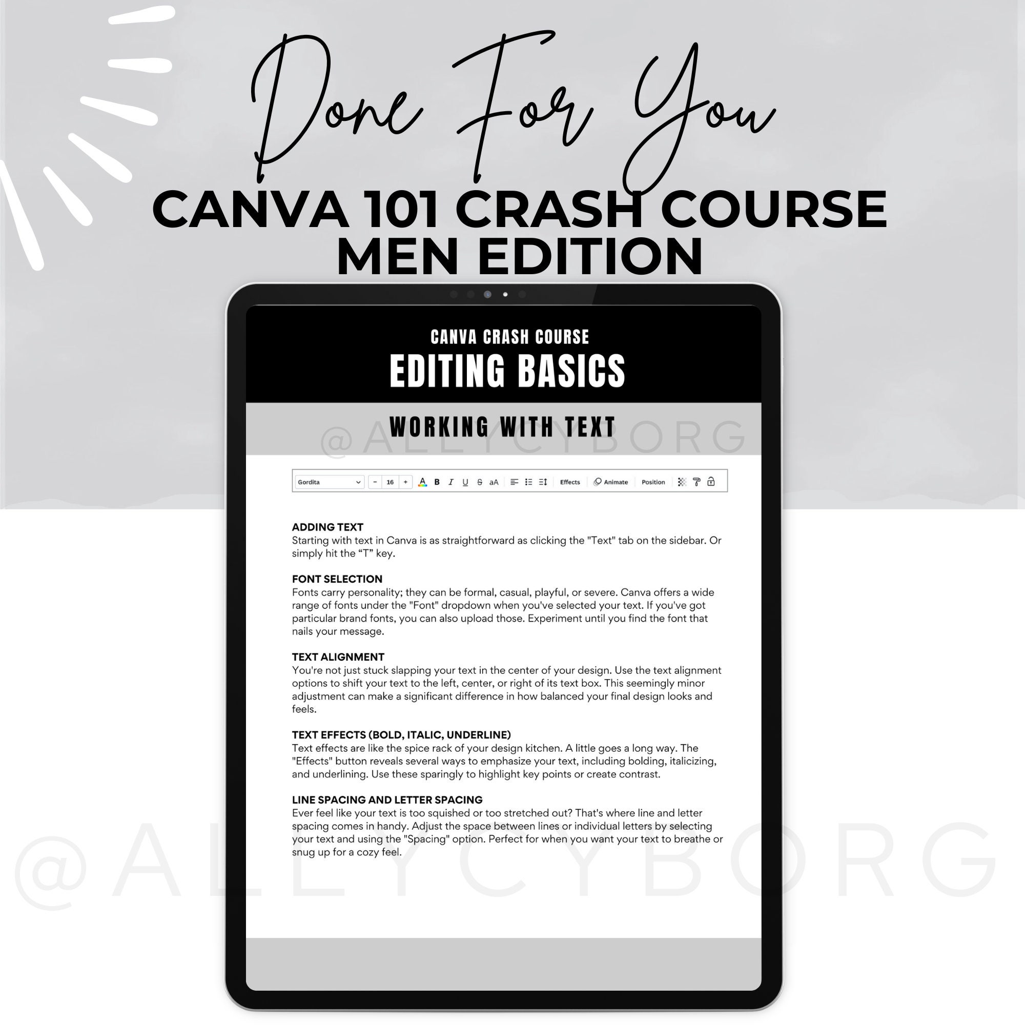 MEN'S Canva 101 How to Guide Canva Crash Course With Master Resell ...