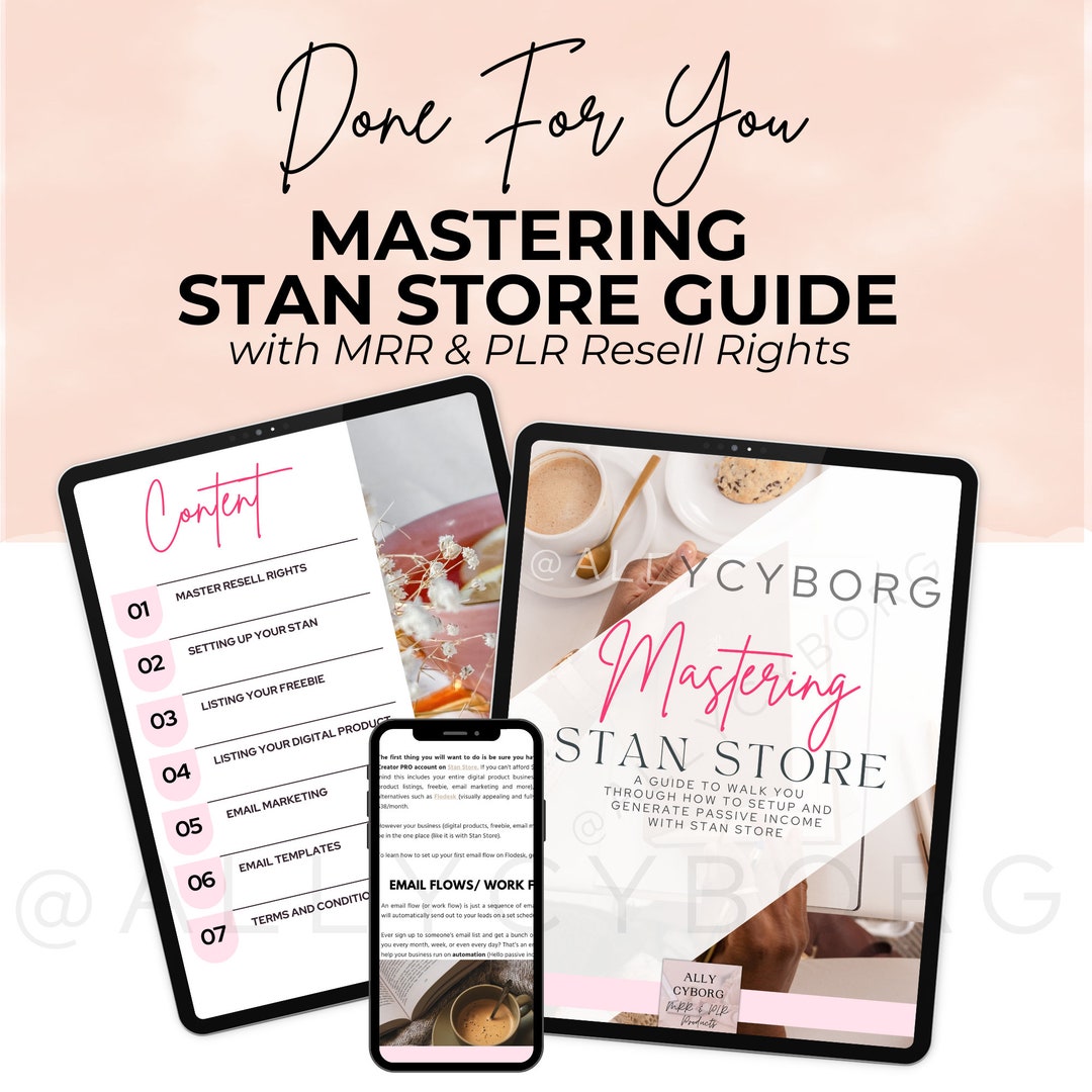 Mastering Stan Store Guide W Master Resell Rights MRR Private Label ...