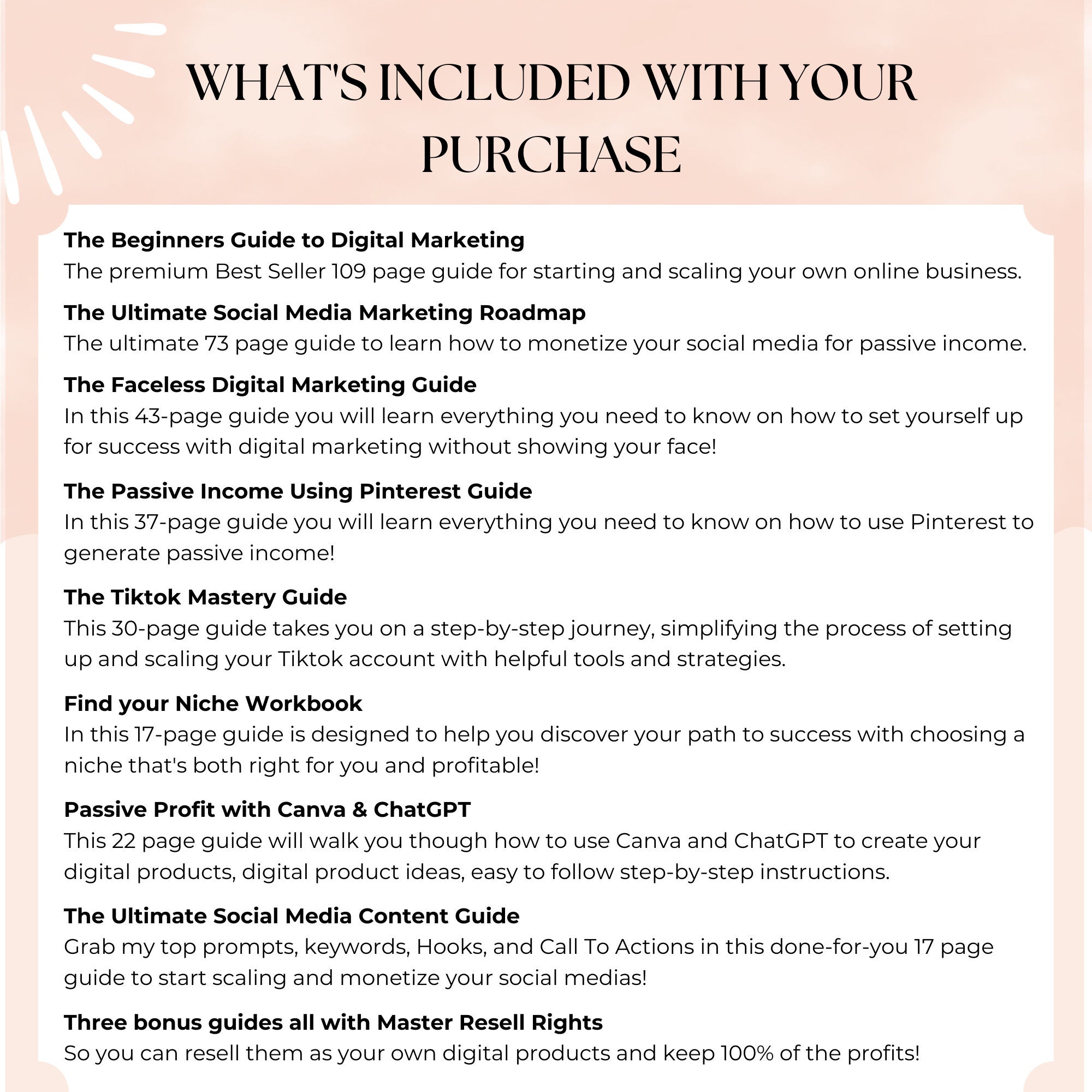 Digital Marketing Guide MEGA Bundle With Master Resell Rights MRR Done ...