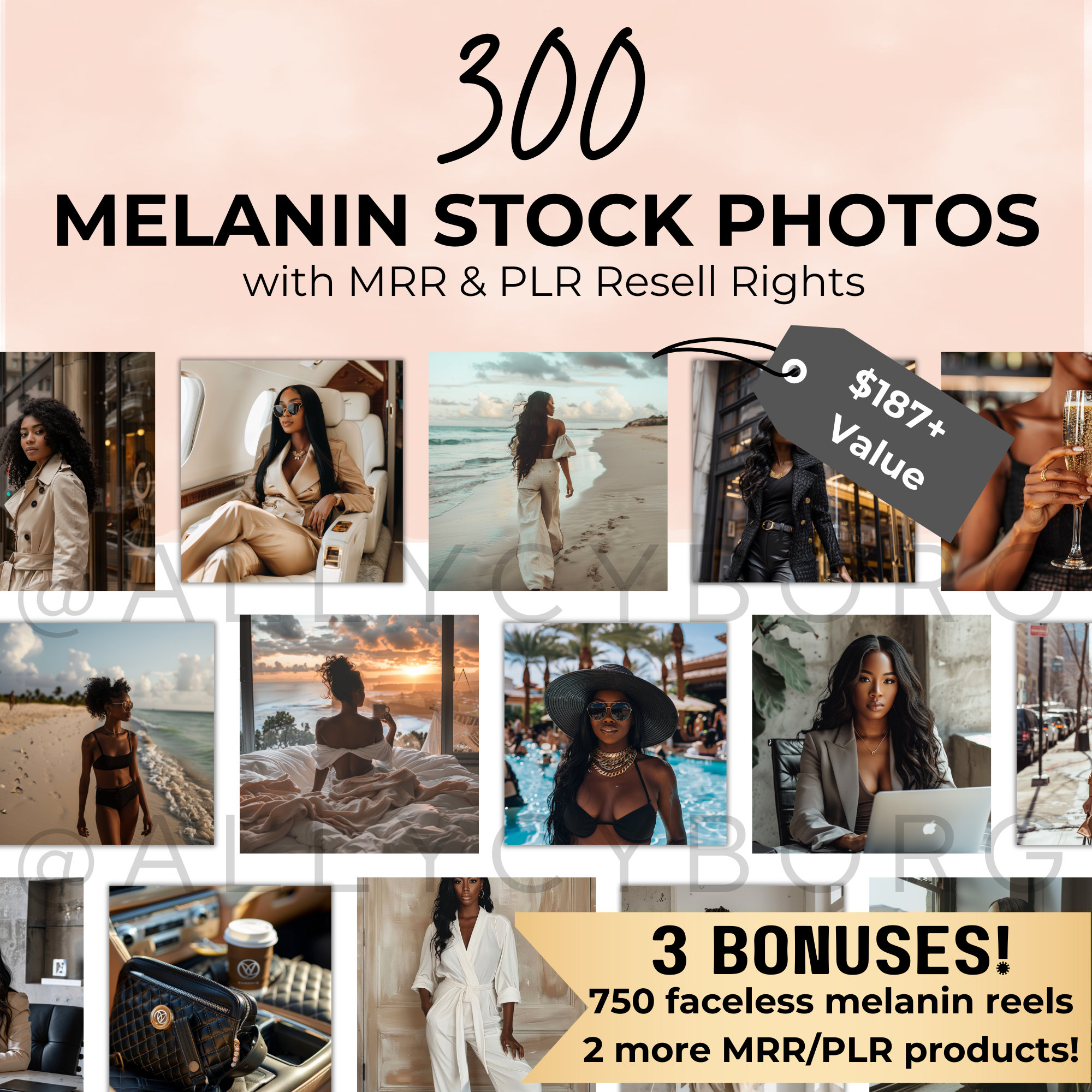 300 Melanin Stock Images 750 Faceless Melanin Reels Master Resell ...