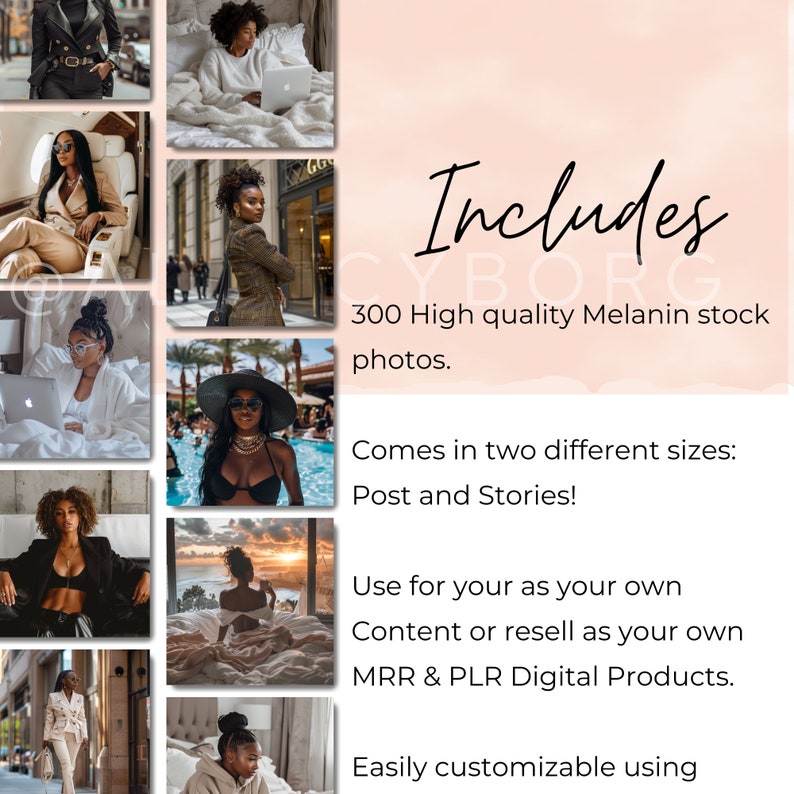 300 Melanin Stock Images 750 Faceless Melanin Reels Master Resell ...