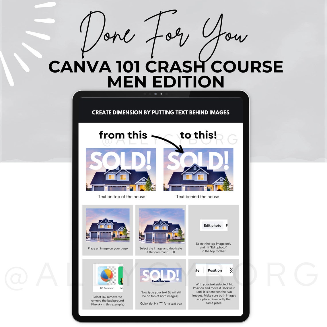 MEN'S Canva 101 How to Guide Canva Crash Course With Master Resell ...