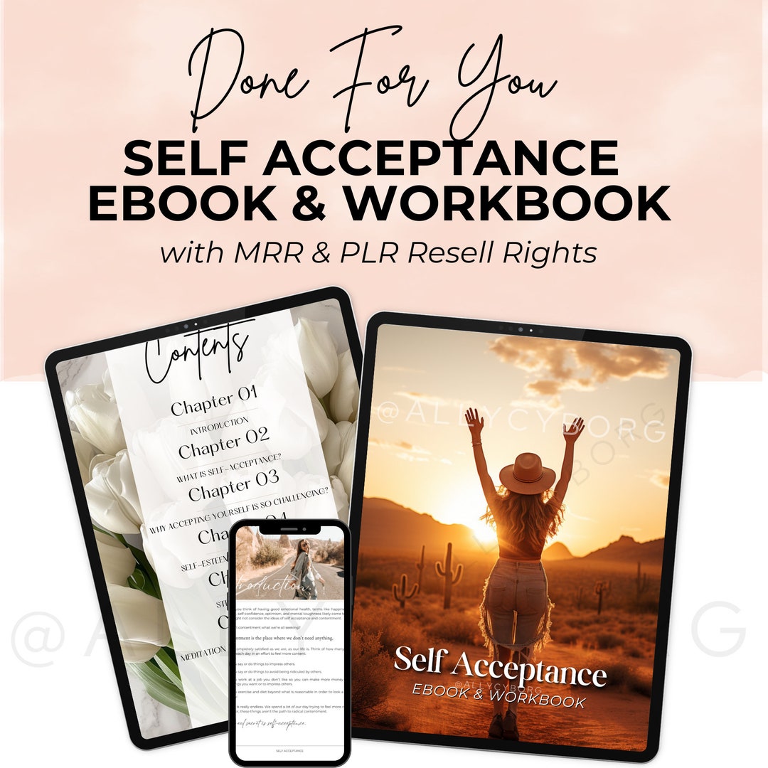 Self Acceptance Ebook Workbook Master Resell Rights MRR PLR Private ...