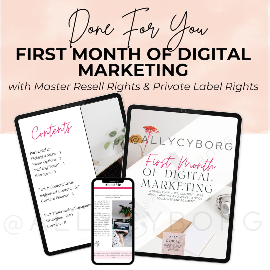 The First Month of Digital Marketing W/ Master Resell Rights MRR ...