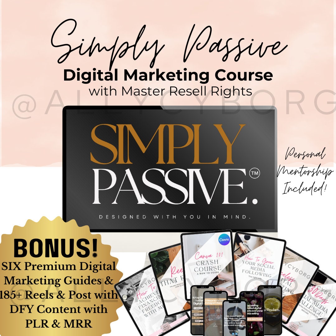 Digital Marketing Course Simply Passive Master Resell Rights Digital ...