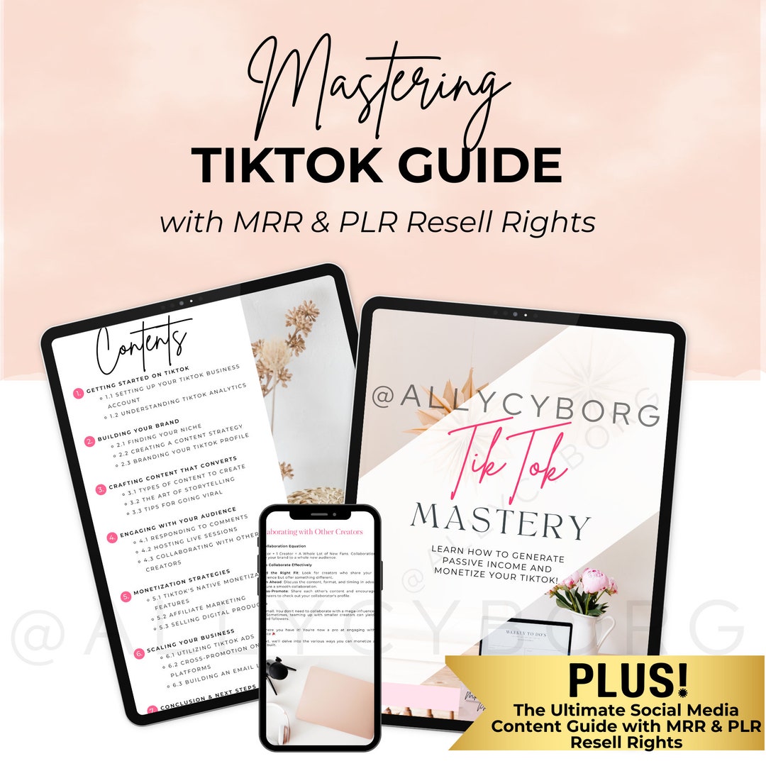 Done for You Tiktok Mastery Guide Digital Marketing Guide With Master Resell Rights MRR Done for ...